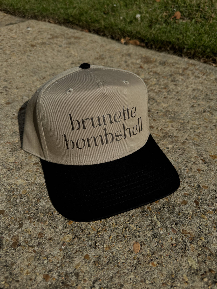 Brunette Bombshell Hat- Khaki – The Diamond Label